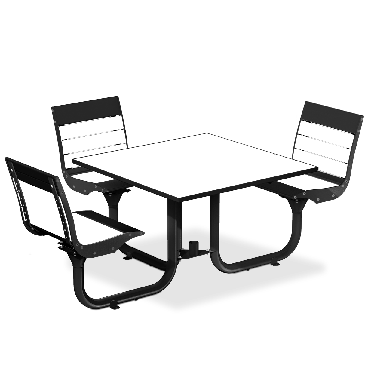 Anova Beacon Hill Recycled Plastic ADA Table, 3 Swivel Seats | BH1830SR
