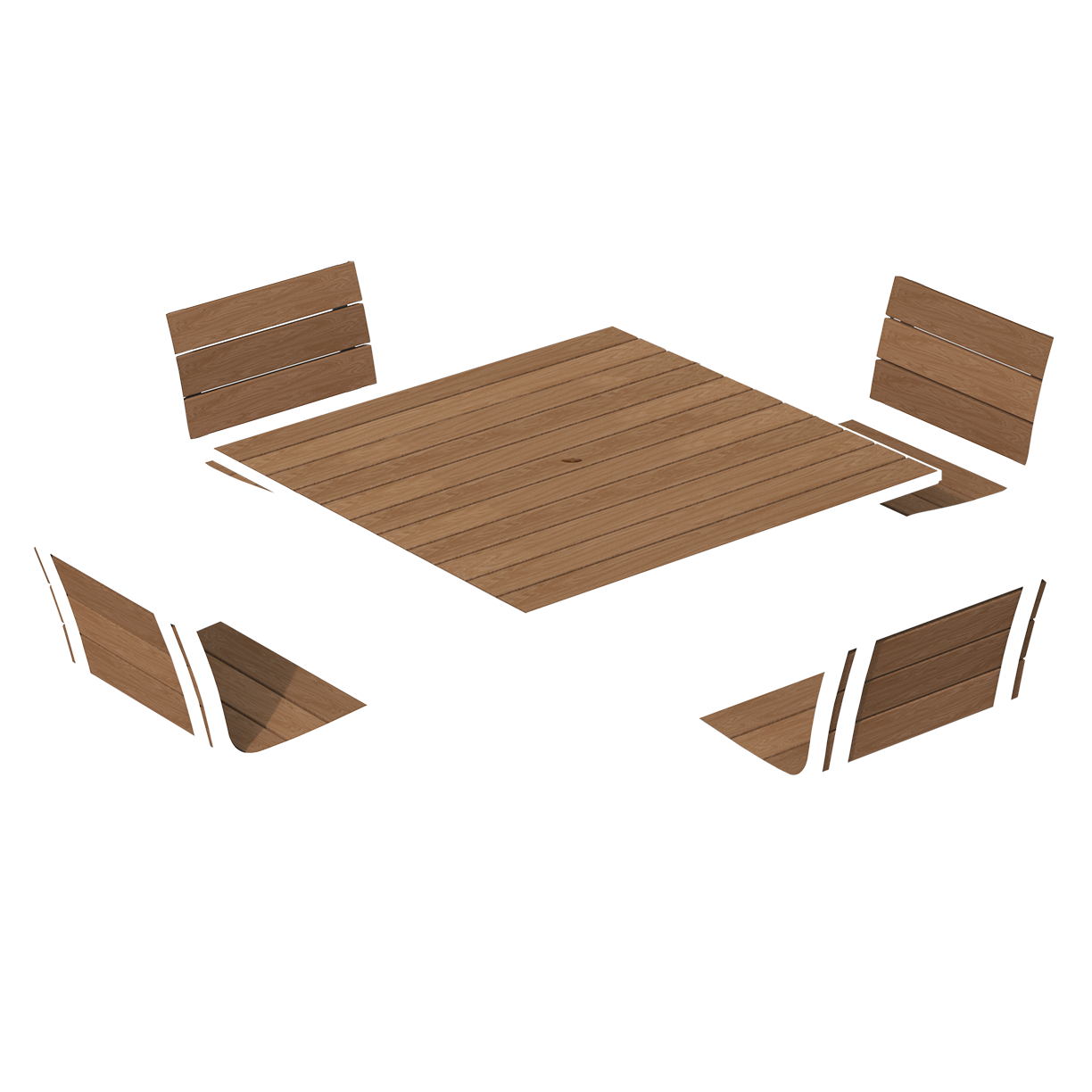 Anova Beacon Hill Thermory Table, 4 Swivel Seats | BH1840ST