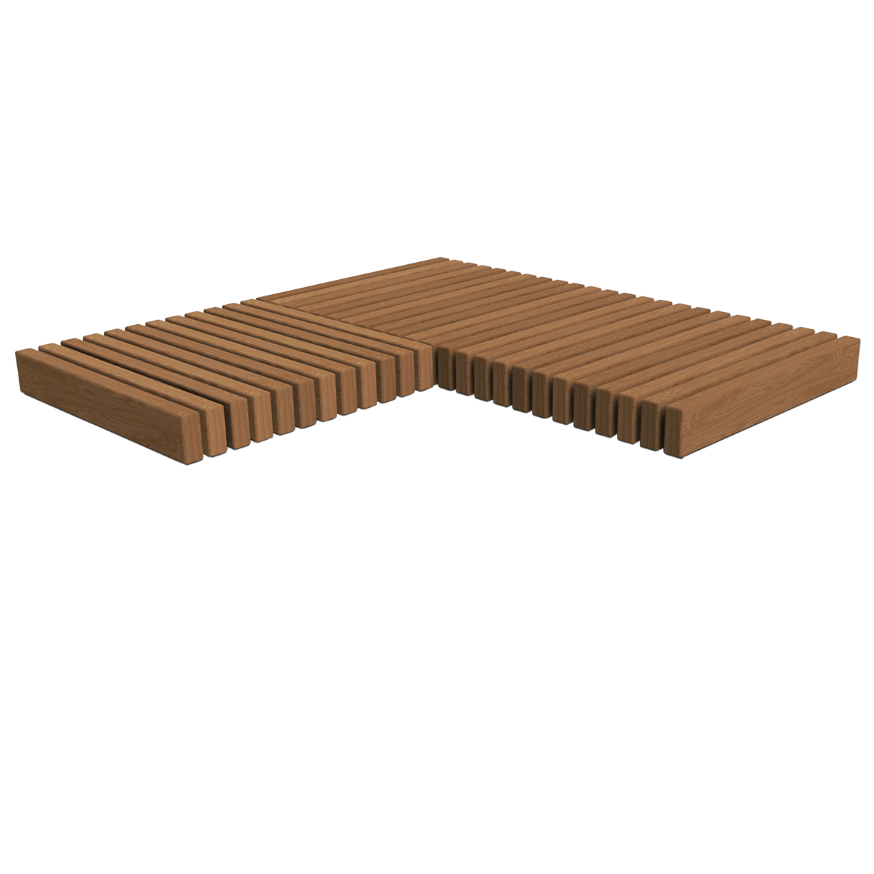 Anova Canyon Edge Thermory Gabion-Style 4' Corner Bench | CE18J90T