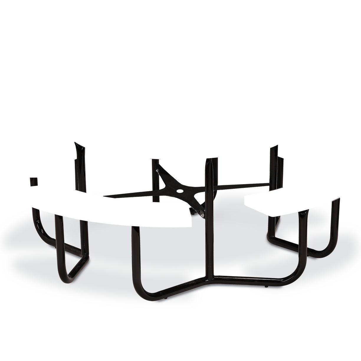 Anova Round Perforated Steel Table, Portable Frame | D1113