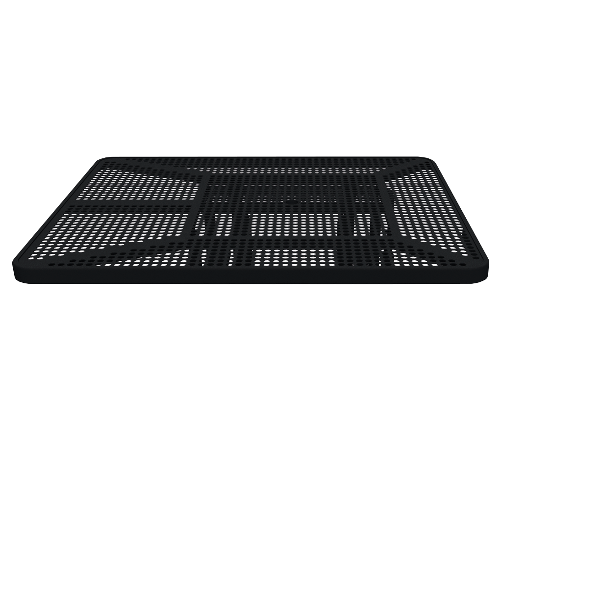 Anova Square Perforated Steel 3-Seat ADA Table, Surface Mount | D1308