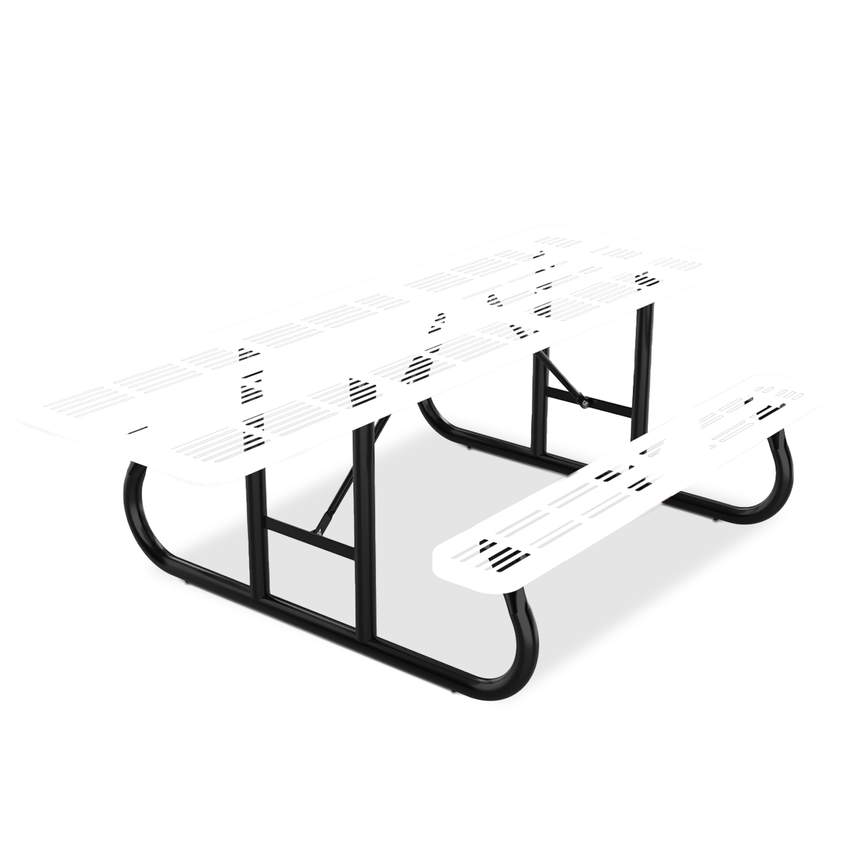 Anova 8' Rectangular Slotted Steel ADA Table, Portable Frame | L2003A