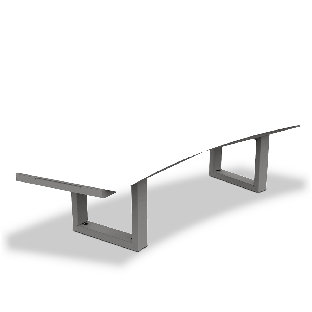 Anova Infinity 2' Curved 1230 Thermory Flat Bench, Powder Coat Frame ...