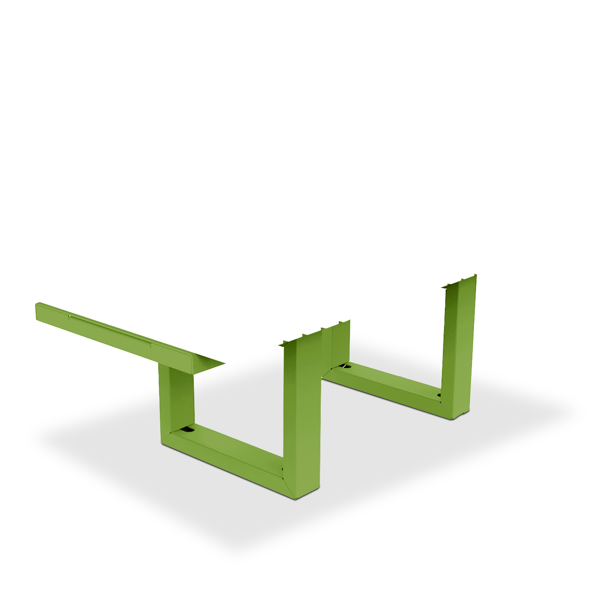 Anova Infinity 2' x 4' Linear Recycled Plastic Flat Bench, Powder Coat ...