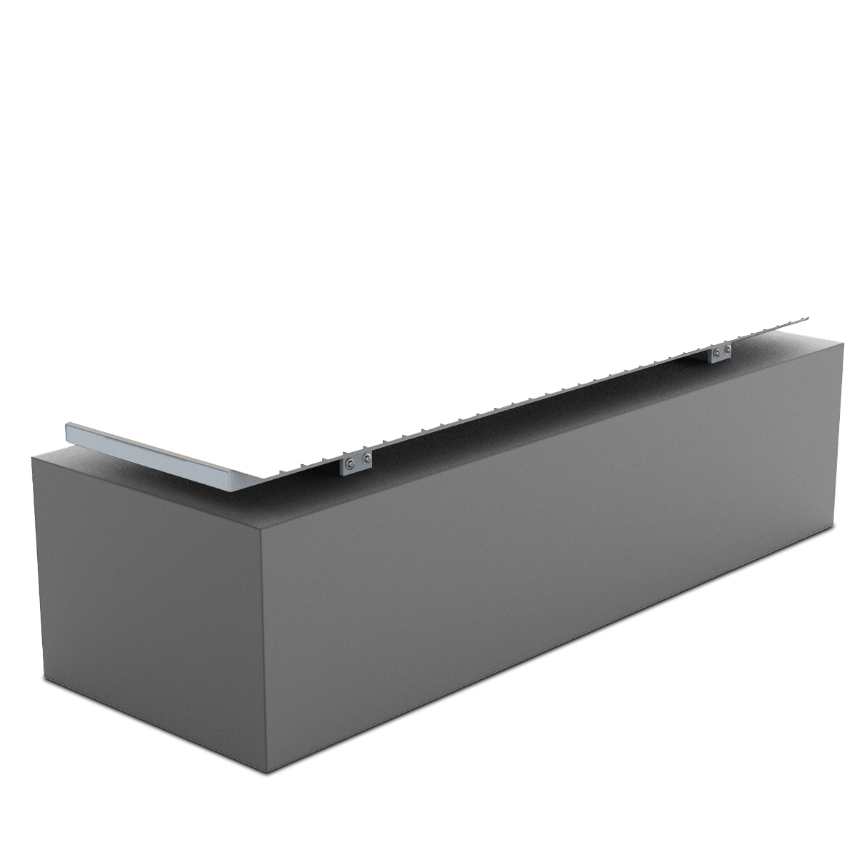 Anova Infinity 2' x 6' Linear Recycled Plastic Wall Mount Flat Bench ...