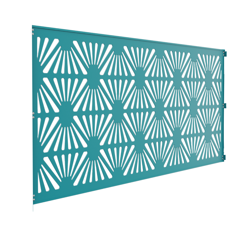 Anova 8' x 4' Horizontal Privacy Screen, Ripples Pattern, Surface Mount ...