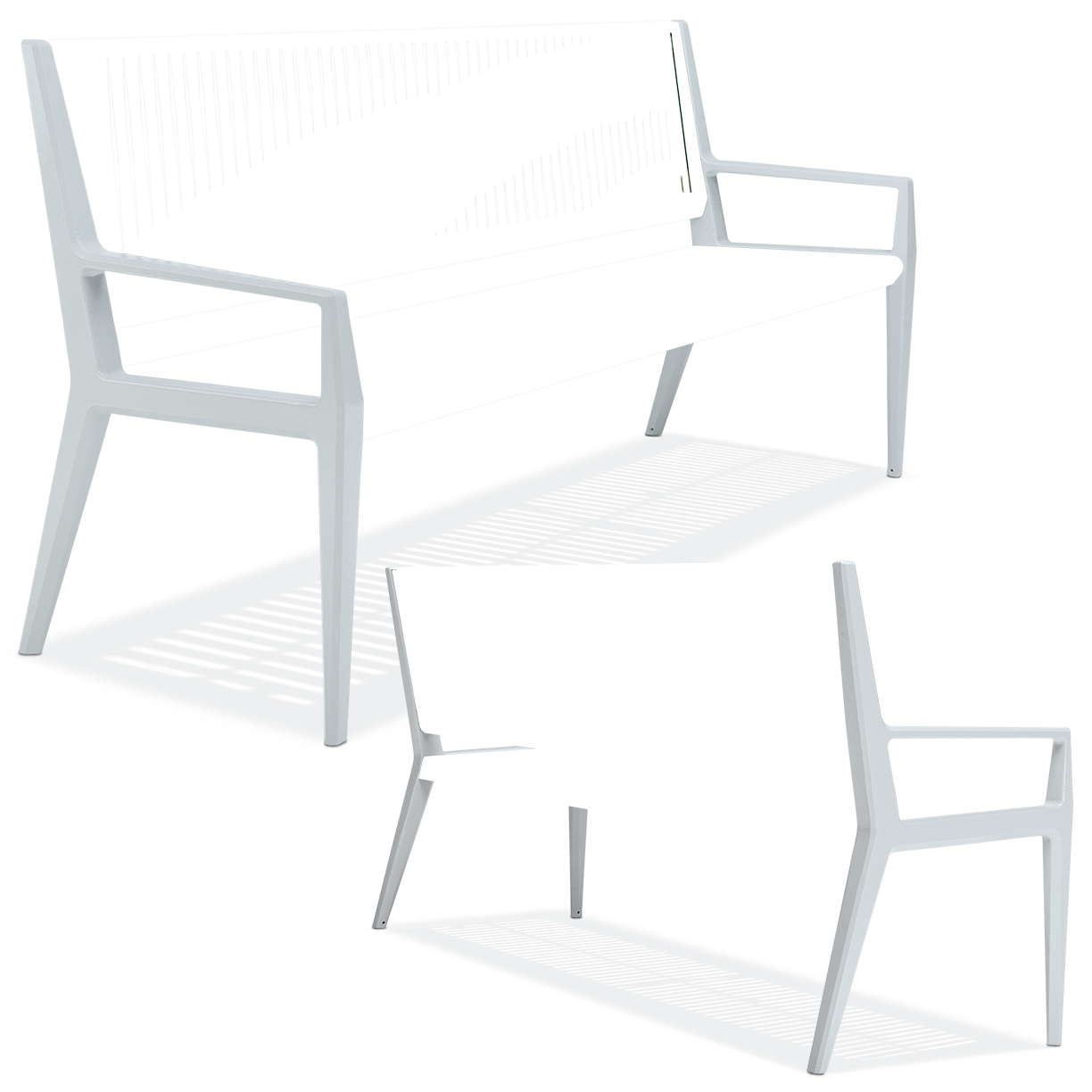 Anova Tandem 6' Contour Bench, Perspective | TAN3280P