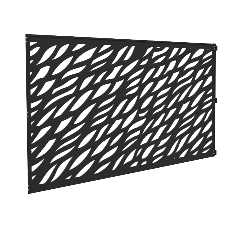 Anova 8' x 4' Horizontal Privacy Screen, Waves Pattern, Surface Mount ...